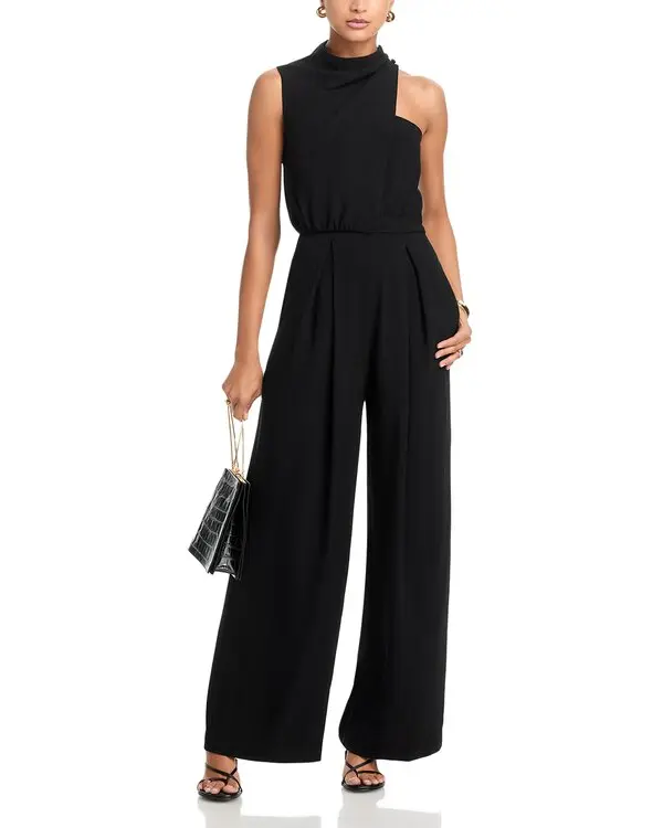 Black Halo Floella Wide-leg Jumpsuit - Black