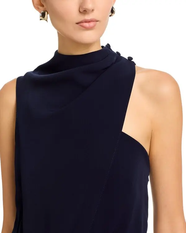 Black Halo Floella Wide-leg Jumpsuit - Navy