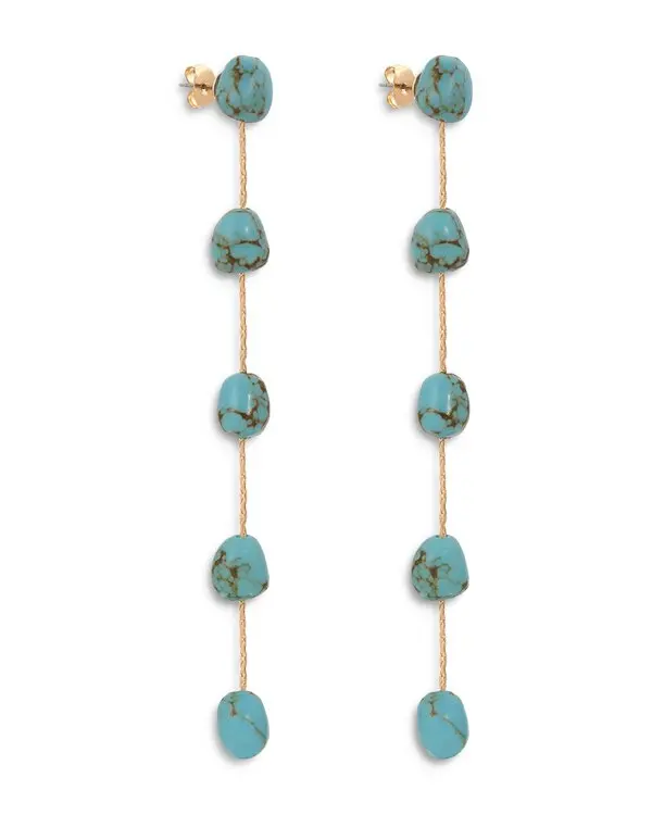 Ettika Turquoise Linear Drop Earrings