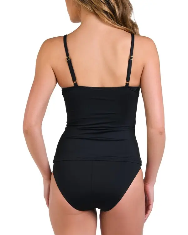 La Blanca Island Goddess Tankini Top - Black