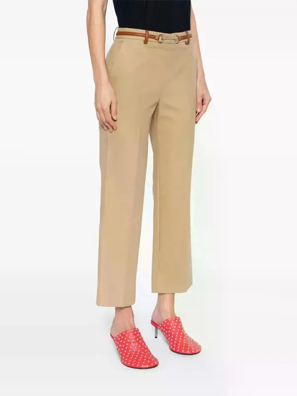 Gucci Horsebit-detail Cotton Trousers