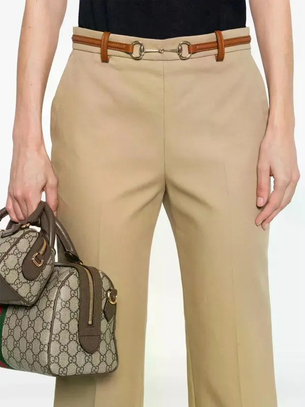 Gucci Horsebit-detail Cotton Trousers