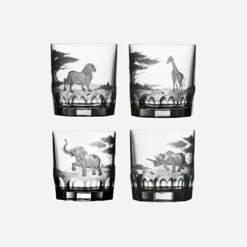 VARGA Safari Tumbler Set Of 4 - Clear