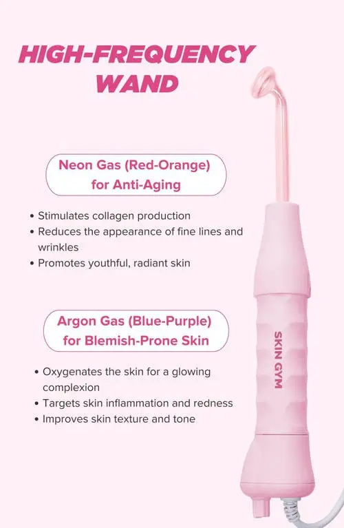 SKIN GYM High Frequency Wand - Pink