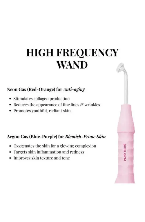 SKIN GYM High Frequency Wand - Pink