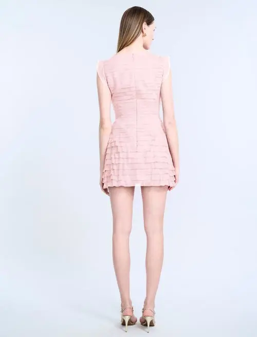 Bcbgmaxazria Tulle Tiered Mini Dress - Blossom