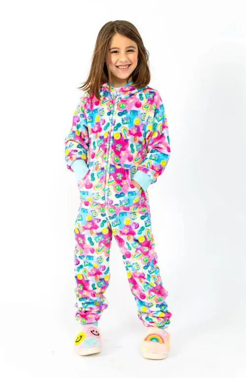 PREPPY GOOSE Printed Plush Jumpsuit - Multicolor