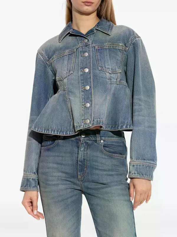 Alexander McQueen Button-up Denim Jacket - Blue