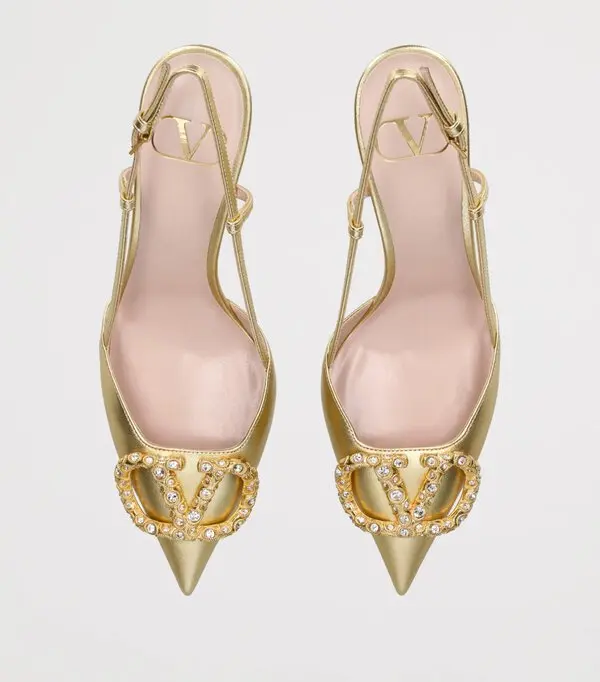 Valentino Garavani Vlogo Strass Slingback Pumps
