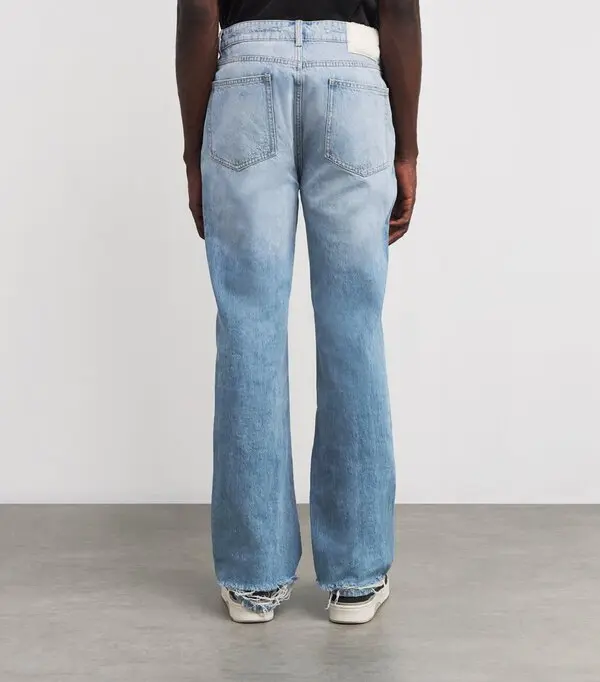 COLE BUXTON Distressed Straight-leg Jeans