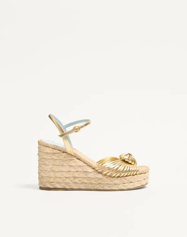 Valentino Garavani Royal Wedge Sandal - Antique Brass