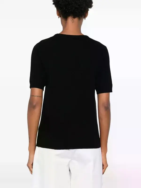 Soft Goat Cashmere T-shirt - Black