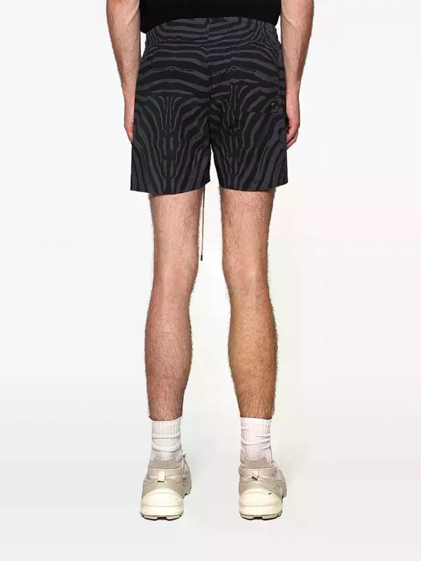 Rhude Zebra-print Drawstring-waist Swim Shorts