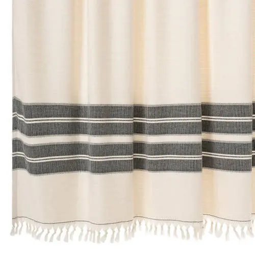OLIVE & LINEN Costa Turkish Cotton Shower Curtain