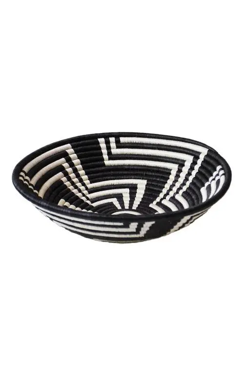 INDEGO AFRICA Geometric Large Plateau - Black And White