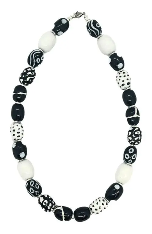 KAZURI Twilight Collection Monochrome Symphony Necklace - Multi