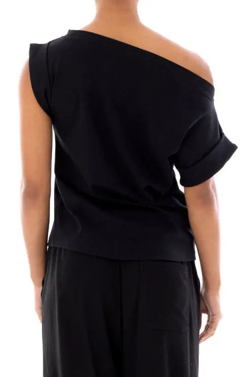 DAI MODA One-shoulder Top - Black
