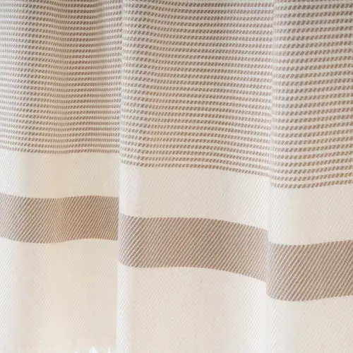OLIVE & LINEN Pixel Shower Curtain - Beige