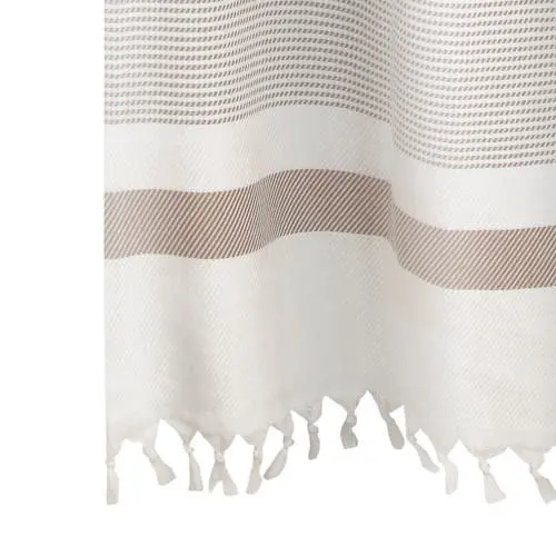 OLIVE & LINEN Pixel Shower Curtain