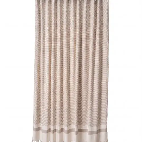 OLIVE & LINEN Pixel Shower Curtain