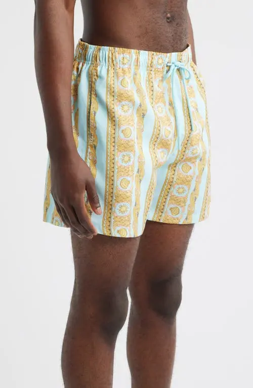 BOARDIES Printed Short Swim Trunks - Aqua