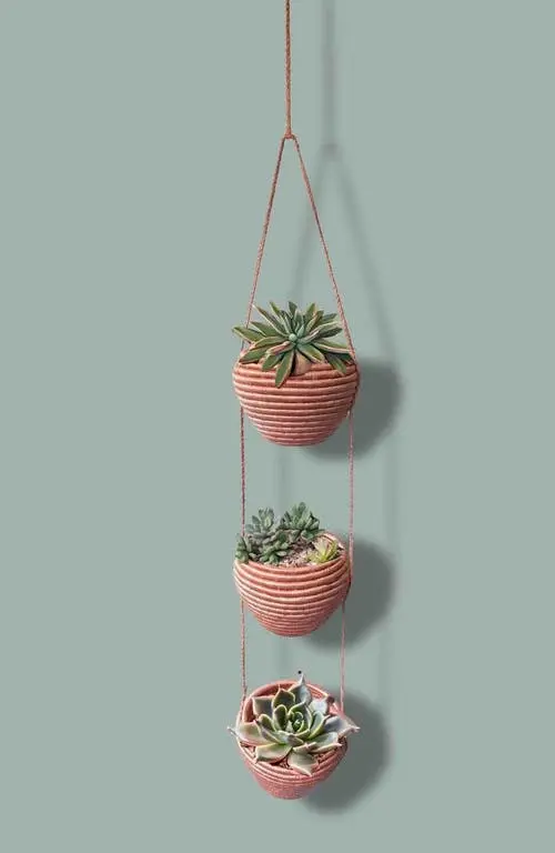 INDEGO AFRICA Ibimera 3-tiered Planter - Mauve