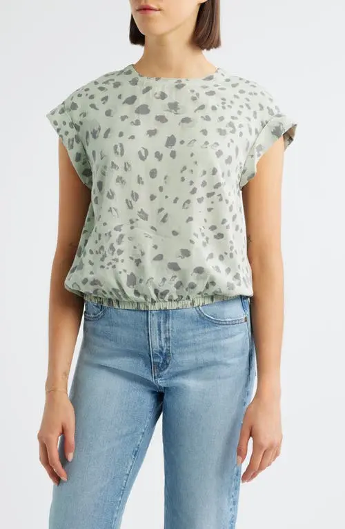 CLOTH & STONE Button Back Short Sleeve Top