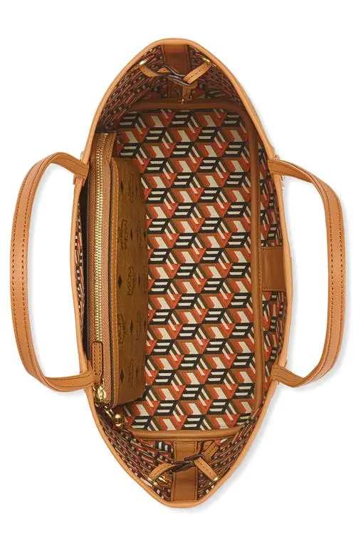Mcm Small Reversible Liz Shopper - Cognac
