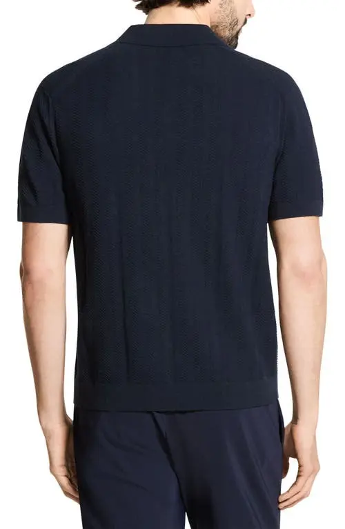 Theory Chevron Knit Camp Shirt