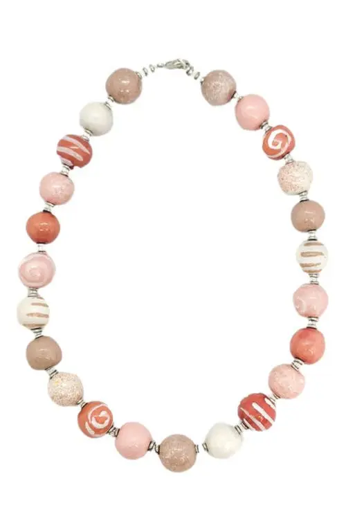 KAZURI Ceramic Beaded Necklace - Multi