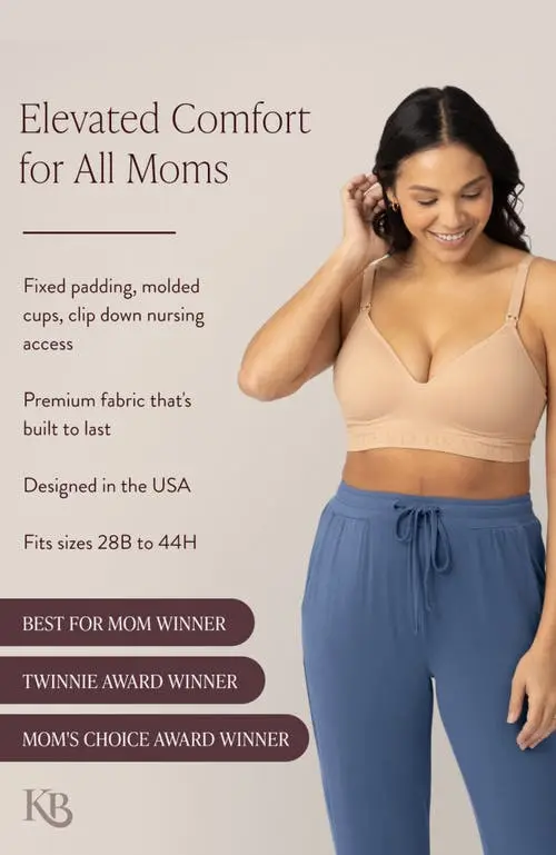 KINDRED BRAVELY Busty Sublime Contour Maternity & Nursing Brasizing Available From E-i Cup - Beige