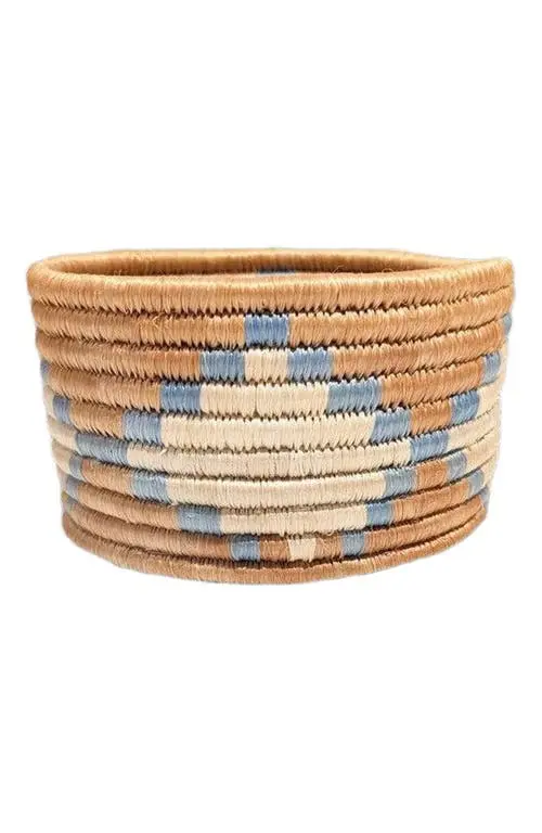 INDEGO AFRICA Woven Trinket Basket - Blue