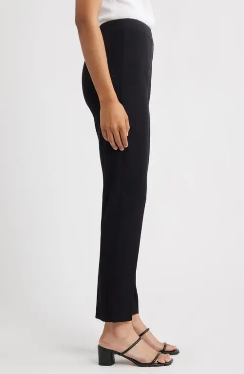 Misook Slim Leg Knit Pants - Black