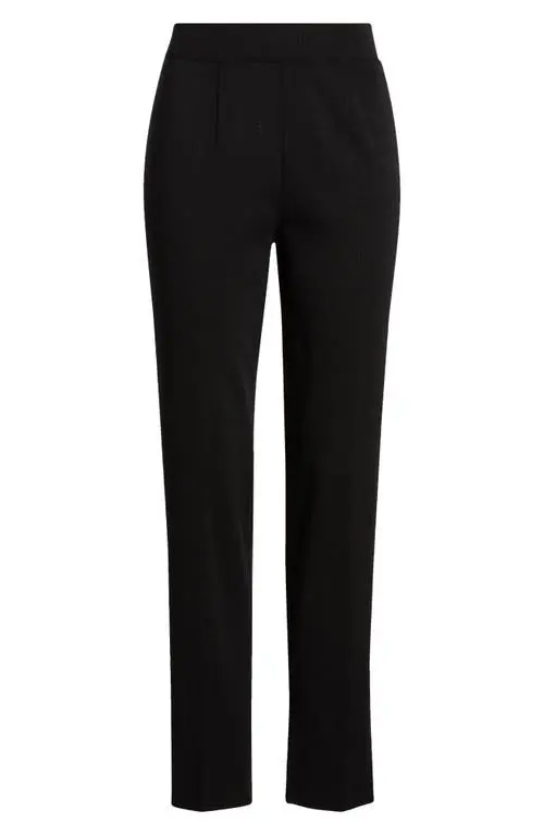 Misook Slim Leg Knit Pants - Black