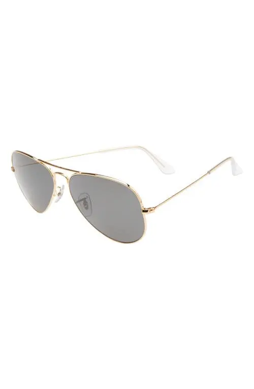 Ray-ban 58mm Evolve Photochromic Aviator Sunglasses - Gold/black