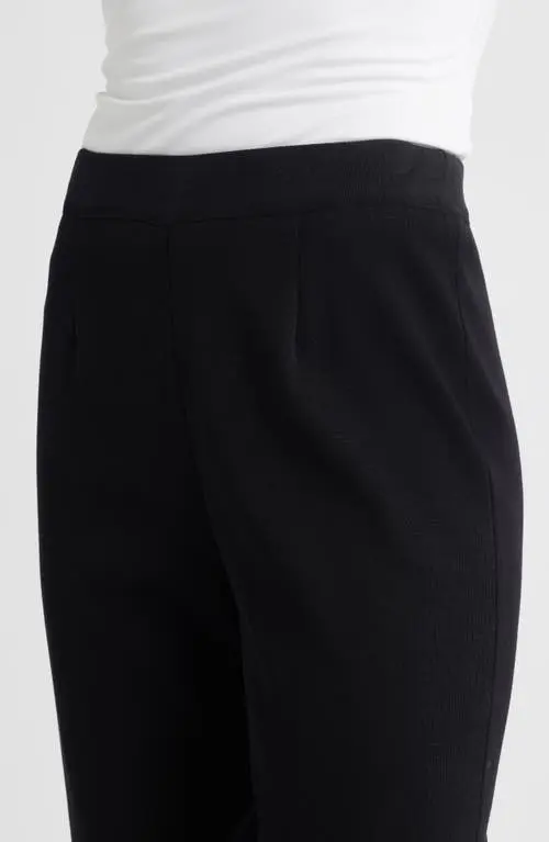 Misook Nancy Straight Leg Knit Trousers - Black