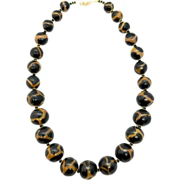KAZURI Ceramic Beaded Necklace - Multi