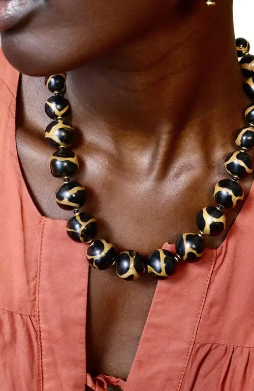 KAZURI Ceramic Beaded Necklace