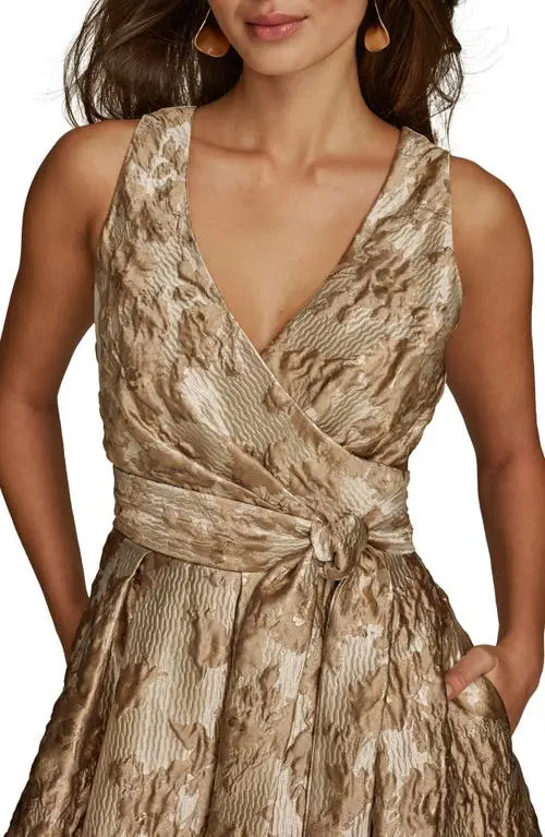 Donna Karan New York Metallic Jacquard Ballgown