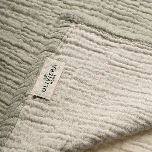 OLIVE & LINEN Soho Supersoft 4-layer Cotton Gauze Hand Towel Bundle - Olive