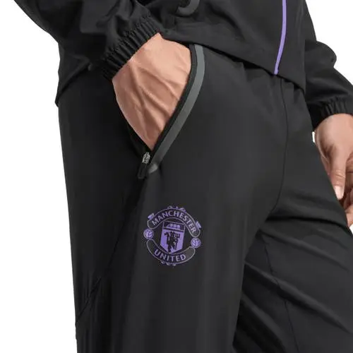 Adidas Manchester United 2025/26 Tiro Vis Tech Travel Pants - Black