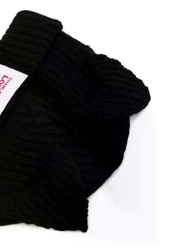 CHARLES JEFFREY Bear Ribbed-knit Beanie
