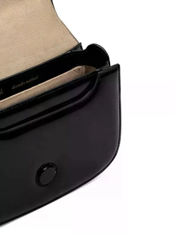 AMI Paris Glazed Leather Handle Bag