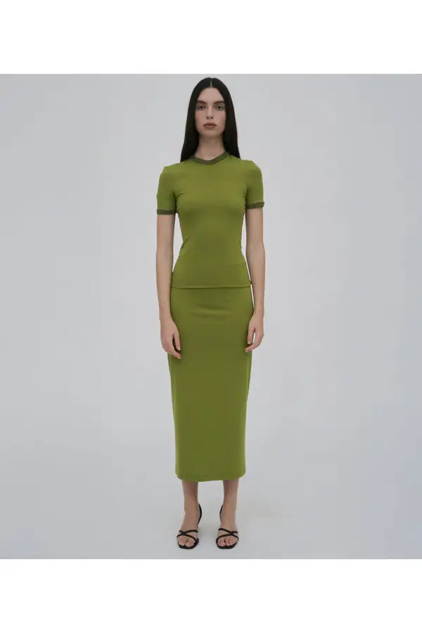Rosetta Getty Contrast Rib T-shirt