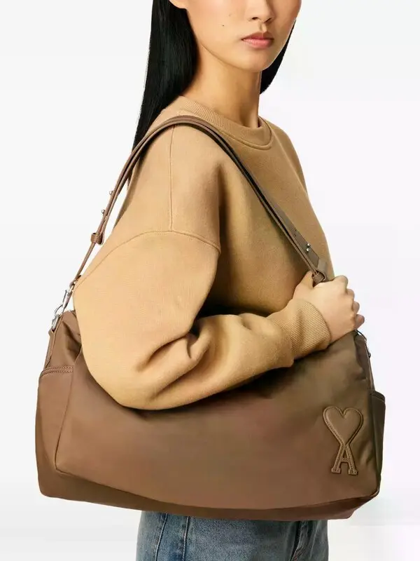 Ami Large Marcel Shoulder Bag - Brown