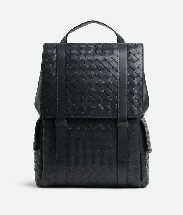 BOTTEGA  VENETA Intrecciato Leather Backpack - Ardoise