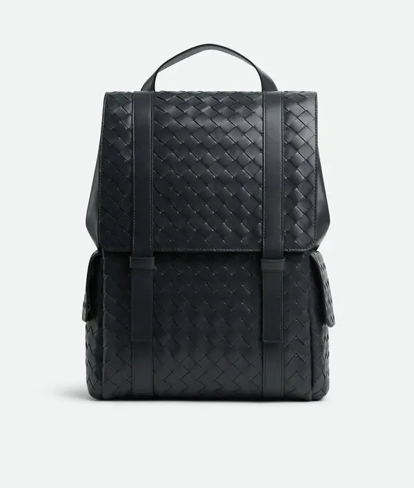 BOTTEGA  VENETA Intrecciato Leather Backpack - Ardoise