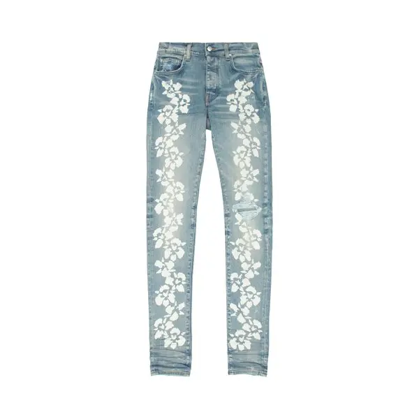 Amiri Hibiscus Stencil Jean