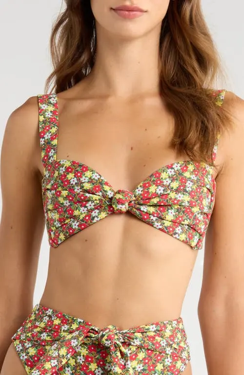 MONTCE Hayden Knotted Bikini Top - Sienna Floral