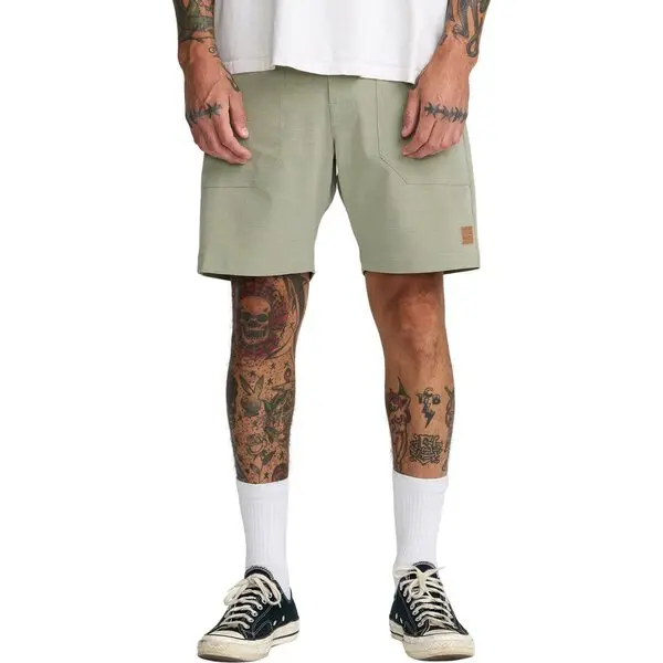 Rvca Brophy Hybrid Corduroy Shorts - Light Olive